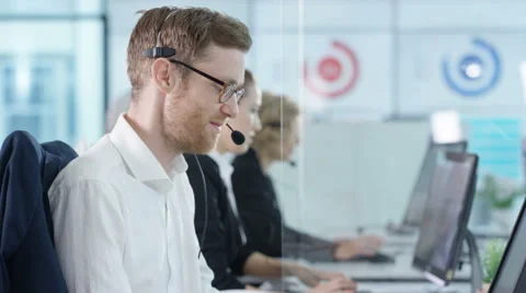 Busy Call Center Stock Video Footage | Royalty Free Busy Call Center ...