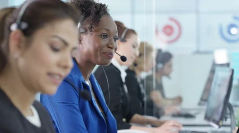 Busy Call Center Stock Video Footage | Royalty Free Busy Call Center ...