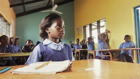4k Front view of African pupils / studen... | Stock Video | Pond5