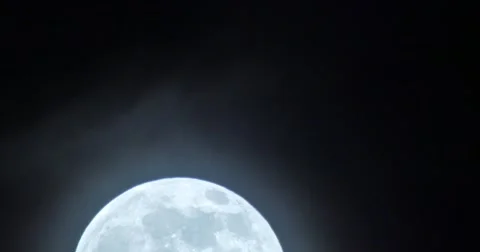 4K. Full moon moving across night sky ba... | Stock Video | Pond5