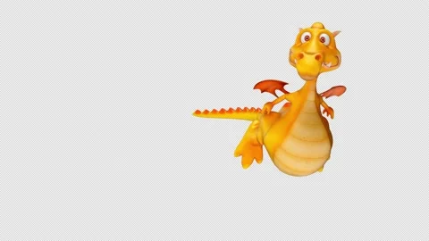 4K fun cartoon animation of a Dragon wit... | Stock Video | Pond5
