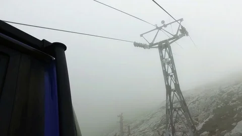 4K. Funicular (cable car) is moving up t... | Stock Video | Pond5