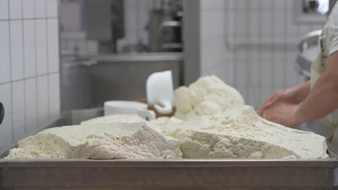 4K genuine mozzarella production process | Stock Video | Pond5