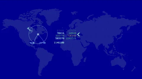 4k Global GPS data detect earth map mili... | Stock Video | Pond5