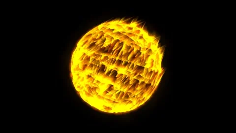4k glowing fire sphere rotating motion b... | Stock Video | Pond5