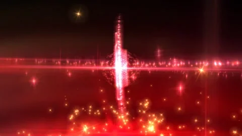 4k glowing stars flying with giant plane... | Stock Video | Pond5