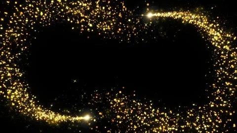 4K Gold sparkling glow light trail Gold ... | Stock Video | Pond5