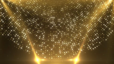 4K Golden revolving stage with sliding s... | Stock Video | Pond5