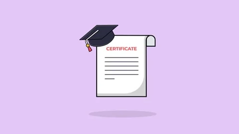 4k Graduation Certificate with Hat | Stock Video | Pond5