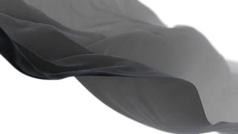 4k Gray wavy silk fabric in wind,seamles... | Stock Video | Pond5