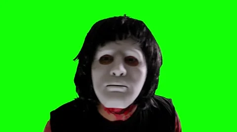 Scary Face Green Screen Stock Video Footage | Royalty Free Scary Face ...