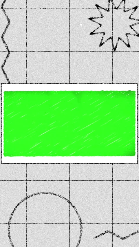 4K green screen hand drawn frame on back... | Stock Video | Pond5