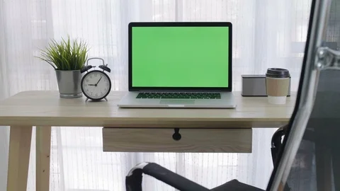 Computer Green Screen Zoom Stock Footage ~ Royalty Free Stock Videos ...