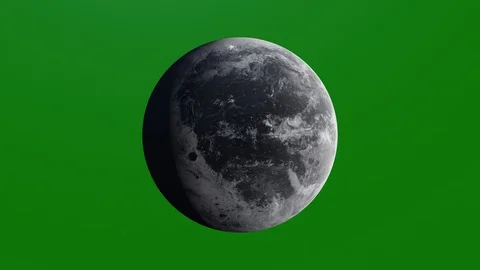 4K Green Screen Moon Rotating. High deta... | Stock Video | Pond5