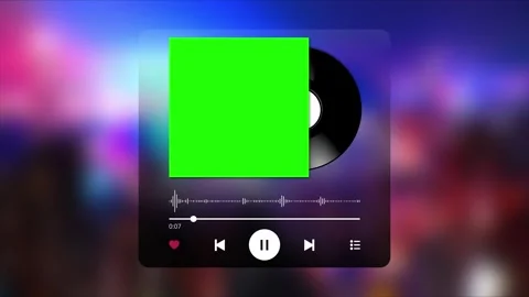 4K Green screen music player interface | Stock Video | Pond5