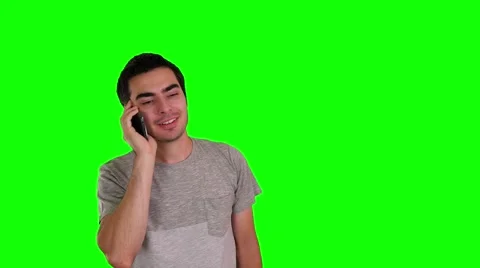 4k Green Screen Talking on the Phone | Stock Video | Pond5