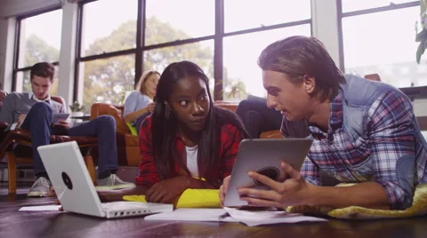 4K Group of students studying and relaxi... | Stock Video | Pond5