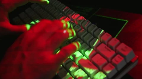 4K Hacker Typing Hack Codes on a Keyboar... | Stock Video | Pond5