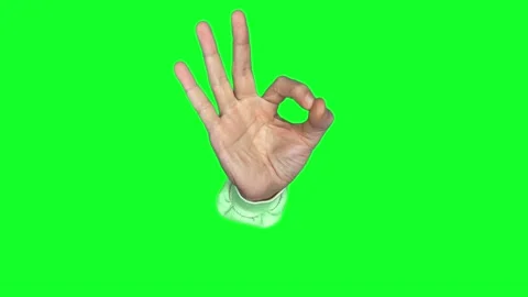 4K Hand Gestures Pack stock video on gre... | Stock Video | Pond5