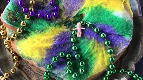 4k hand-held top view pan across Mardi G... | Stock Video | Pond5