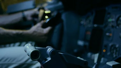 4k Hand of pilot turns the steering whee... | Stock Video | Pond5