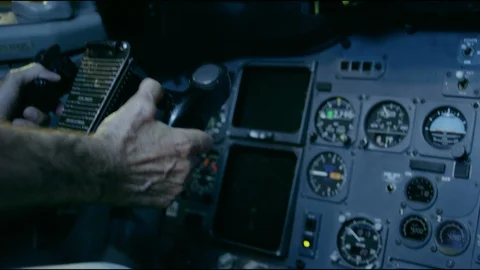 4k Hand of pilot turns the steering whee... | Stock Video | Pond5
