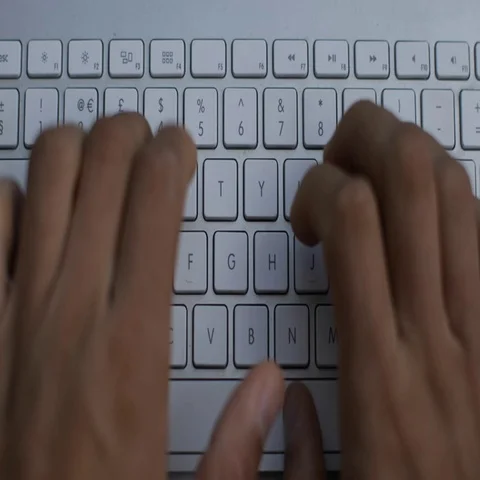 4K Hands of a person typing on a keyboar... | Stock Video | Pond5