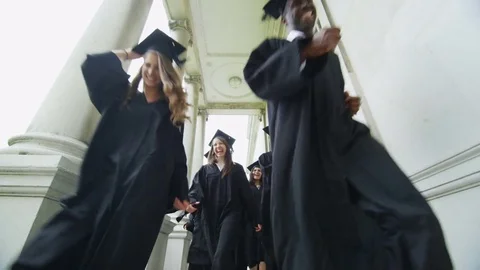 4K Happy excited students on graduation ... | Stock Video | Pond5