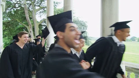 4K Happy excited students on graduation ... | Stock Video | Pond5