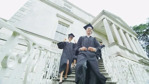 4K Happy excited students on graduation ... | Stock Video | Pond5