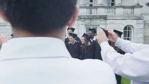4K Happy students on graduation day posi... | Stock Video | Pond5