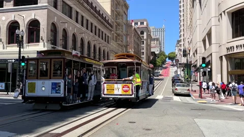 4K HD video of historic trolley cars in ... | Stock Video | Pond5