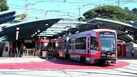 4K HD video of Muni train at West Portal... | Stock Video | Pond5