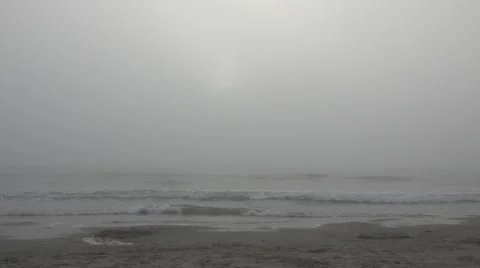 4K Heavy autumn fog pass sun silhouette ... | Stock Video | Pond5