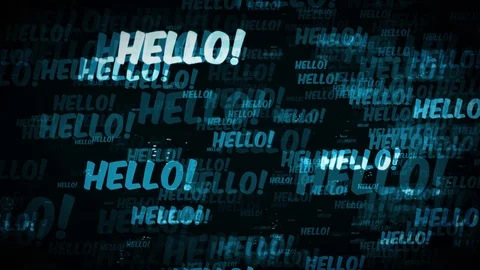 4k Hello Message Background Loop | Stock Video | Pond5