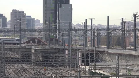 4K High speed passenger train arrive in ... | Stock Video | Pond5