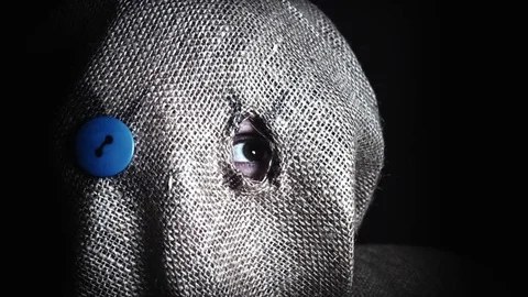 4K Horror Scarecrow with Sackcloth Mask ... | Stock Video | Pond5