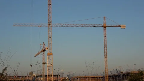 4K, House under construction with indust... | Stock Video | Pond5