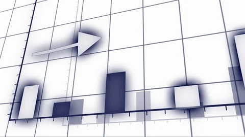 4k HUD graph with rising up arrow and ba... | Stock Video | Pond5