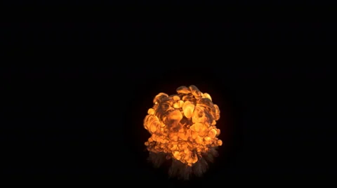 4K impressive huge explosion isolated on... | Stock Video | Pond5