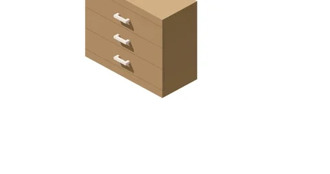 4K isometric animation of cabinet cupbo... | Stock Video | Pond5