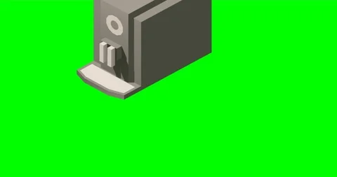 4K isometric animation of computer CPU o... | Stock Video | Pond5