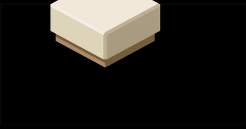 4K isometric animation of foot stool ott... | Stock Video | Pond5