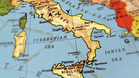 4k Italy On World Map | Stock Video | Pond5