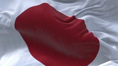 4k Japan National flag wrinkles loop sea... | Stock Video | Pond5