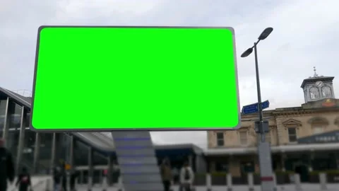 4K Large Green Screen Advertising Board ... | Stock Video | Pond5