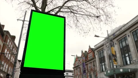 4K Large Green Screen Advertising Board ... | Stock Video | Pond5