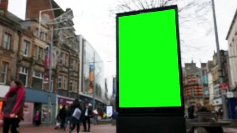 4K Large Green Screen Advertising Board ... | Stock Video | Pond5