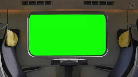 4K Large Window On Train, Chroma Green B... | Stock Video | Pond5