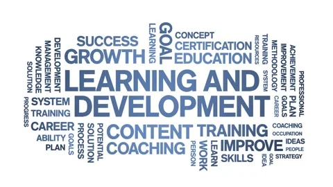 4k Learning and Development Animated Tag... | Stock Video | Pond5